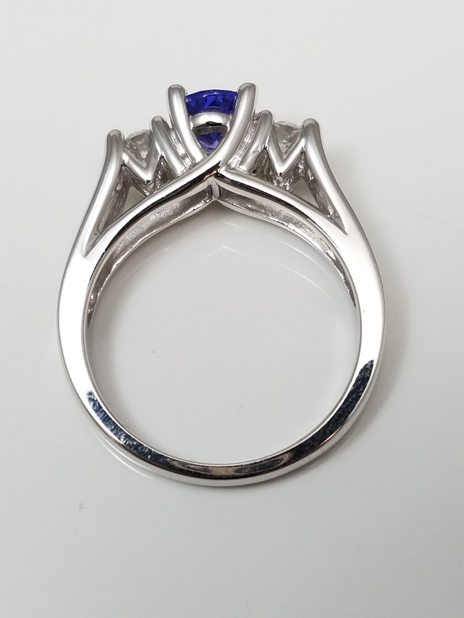 14k White Gold Natural Tanzanite Diamond Ring – Rick Kleinvehn Diamond ...