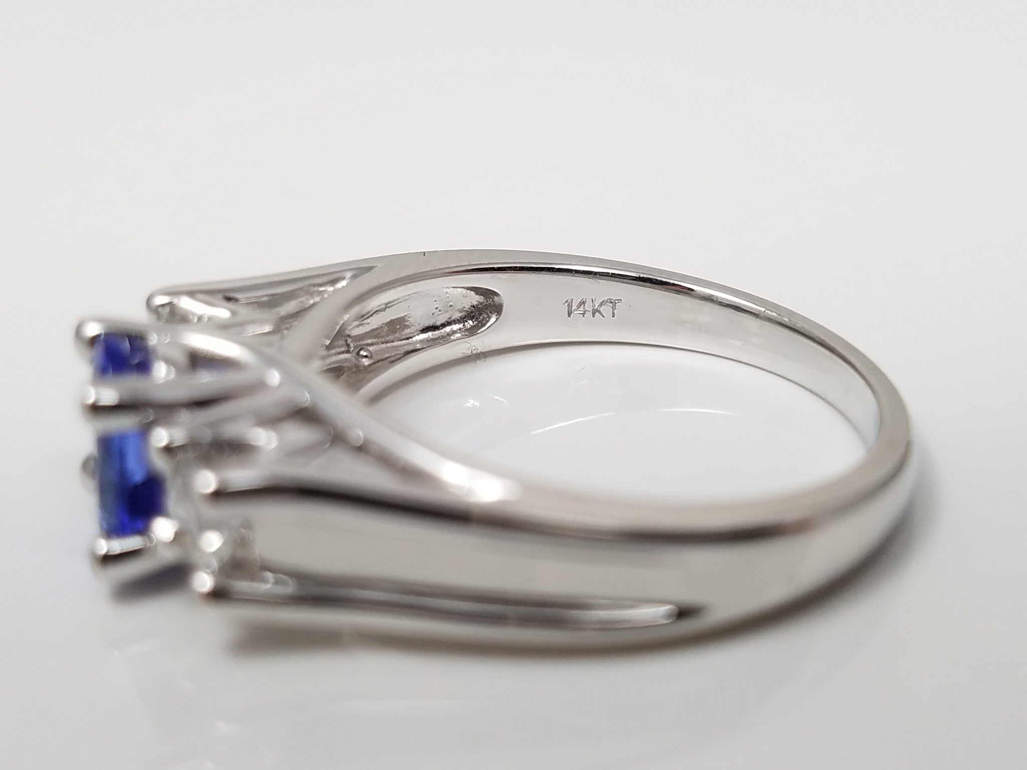 14k White Gold Natural Tanzanite Diamond Ring – Rick Kleinvehn Diamond ...